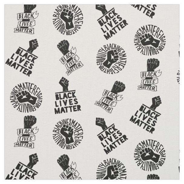 black lives matter seamless pattern blm protest 20 fabric | Zazzle.com
