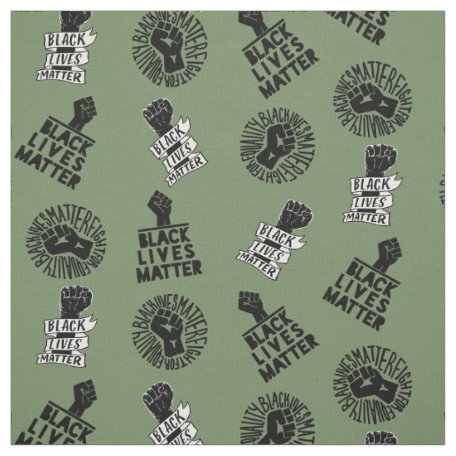 black lives matter power fist protest pattern 2020 fabric | Zazzle
