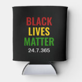 BLACK LIVES MATTER BLM Red Yellow Green BHM Can Cooler | Zazzle