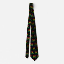BLACK LIVES MATTER BLM Red Yellow Green BHM Neck Tie | Zazzle