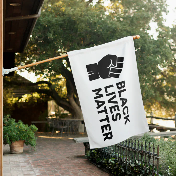 Black Lives Matter BLM Resist Fist House Flag | Zazzle