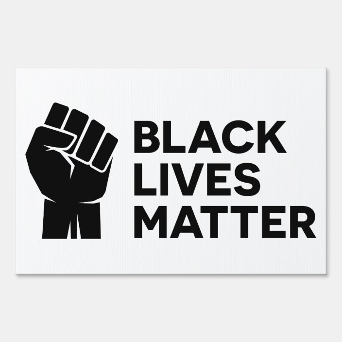 Black Lives Matter BLM Resist Fist Protest Sign | Zazzle.com