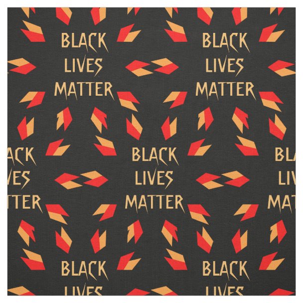 black lives matter power fist blm protest pattern fabric | Zazzle