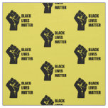 black lives matter blm ribbon fist protest pattern fabric | Zazzle.com