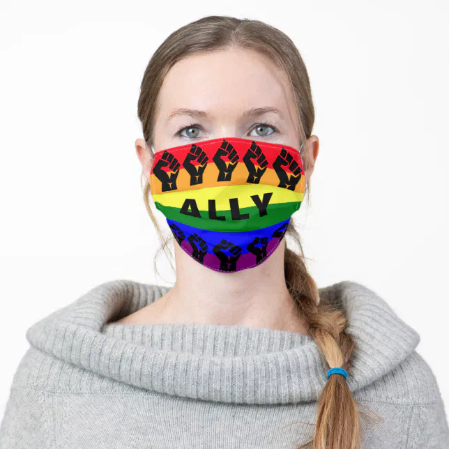 BLACK LIVES MATTER FACE MASK ALLY GAY PRIDE LGBTQ | Zazzle