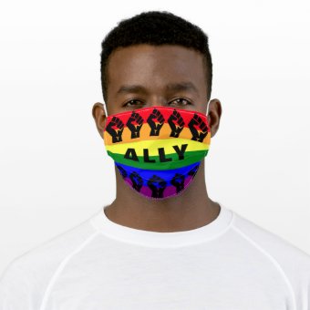 BLACK LIVES MATTER FACE MASK ALLY GAY PRIDE LGBTQ | Zazzle