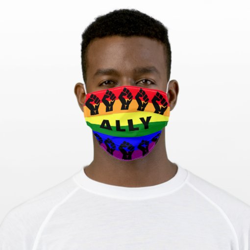 BLACK LIVES MATTER FACE MASK ALLY GAY PRIDE LGBTQ | Zazzle