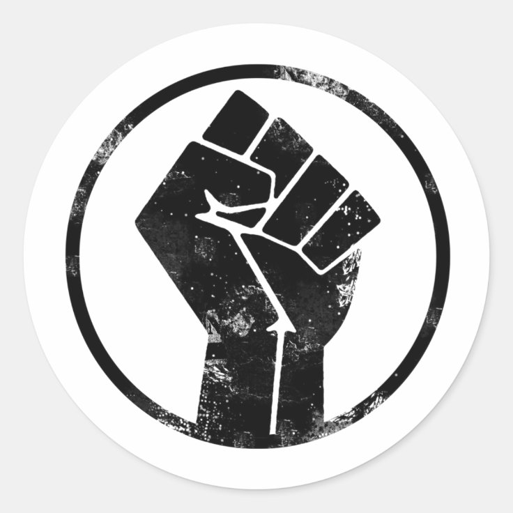 Black Lives Matter FIST 2 #BLM Classic Round Sticker | Zazzle