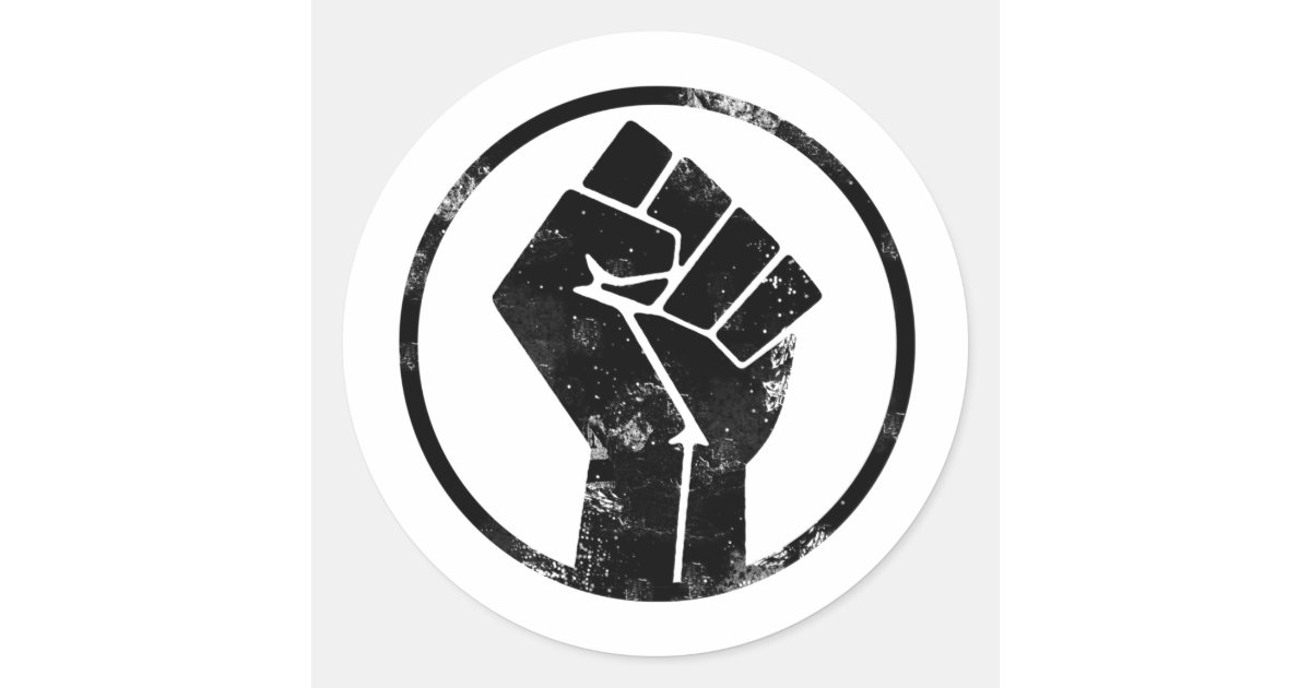 Black Lives Matter FIST 2 #BLM Classic Round Sticker | Zazzle