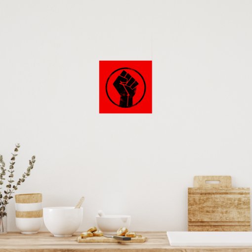 Black Lives Matter FIST (red background) #BLM Poster | Zazzle