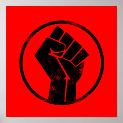 Black Lives Matter FIST (red background) #BLM Poster | Zazzle