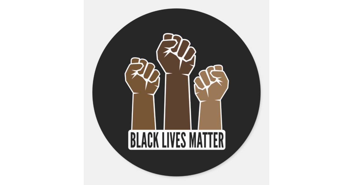 Black lives matter, fists fighting, BLM Sticker | Zazzle