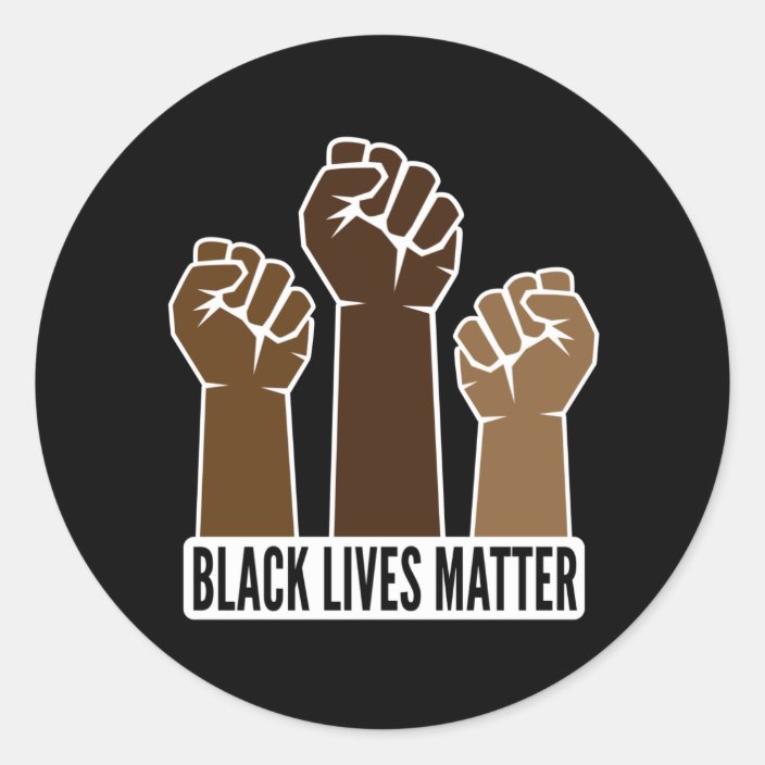 Black lives matter, fists fighting, BLM Sticker | Zazzle.com