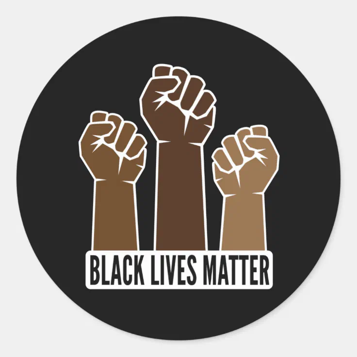 Black lives matter, fists fighting, BLM Sticker | Zazzle