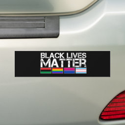 Black Lives Matter LGBT Bumper Sticker | Zazzle
