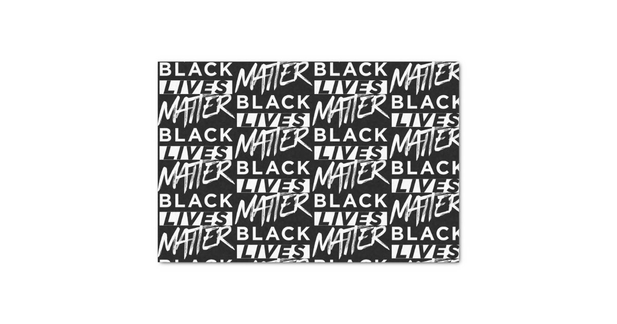 Black lives matter pattern tissue paper | Zazzle