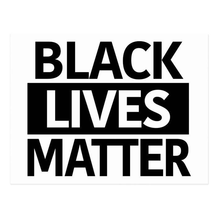 Black Lives Matter postcard or mini sign | Zazzle.com