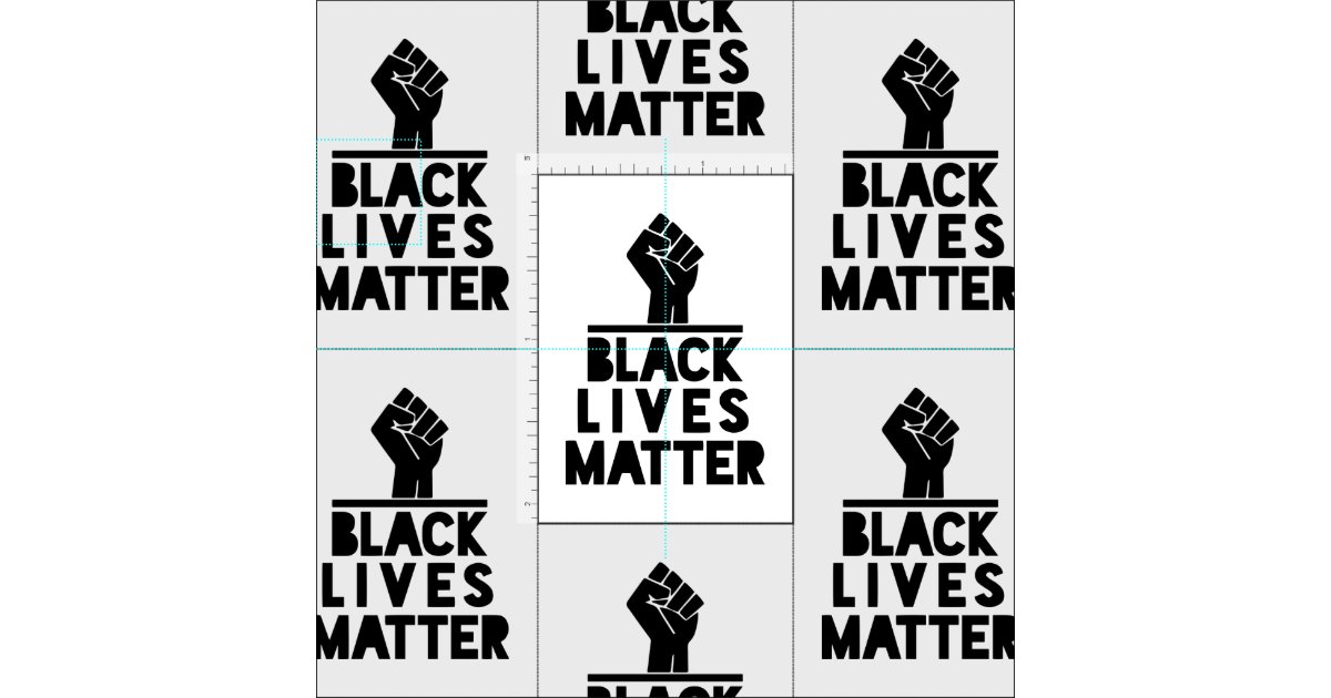 black lives matter power fist blm protest pattern fabric | Zazzle