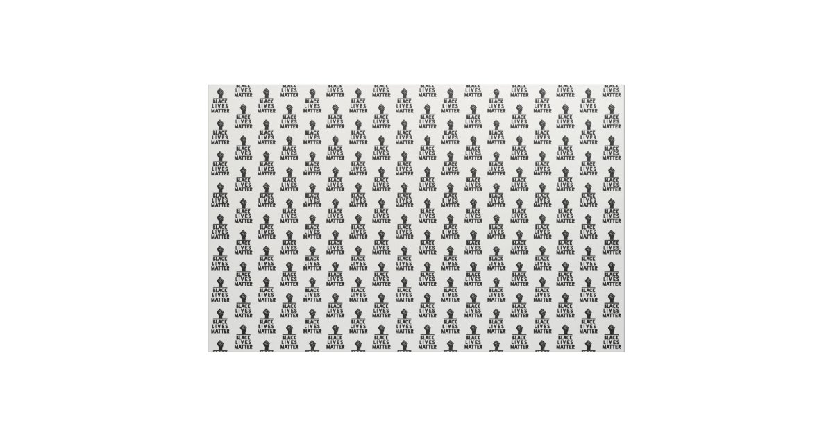 black lives matter power fist blm protest pattern fabric | Zazzle