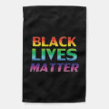 Black Lives Matter rainbow typography lgbt black Garden Flag | Zazzle