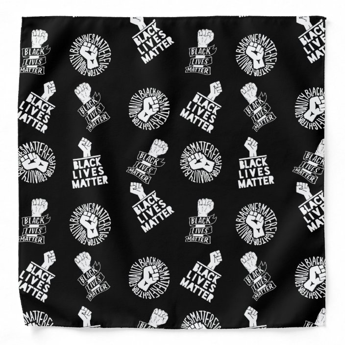 black lives matter seamless pattern blm protest 20 bandana | Zazzle.com