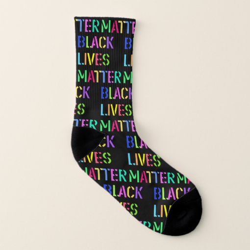 Black Lives Matter Stencil 01 Editable Socks | Zazzle