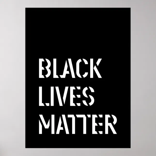 Black Lives Matter Stencil 03 Multi Sizes Editable Poster | Zazzle