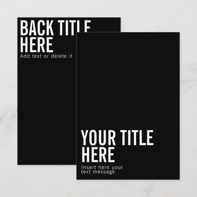 Black logo and text modern sharp invitation card | Zazzle