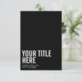 Black logo and text modern sharp invitation card | Zazzle