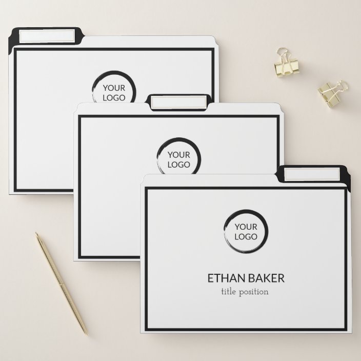 Black Logo File Folder | Zazzle.com