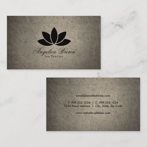 Black Lotus Flower Business Card | Zazzle