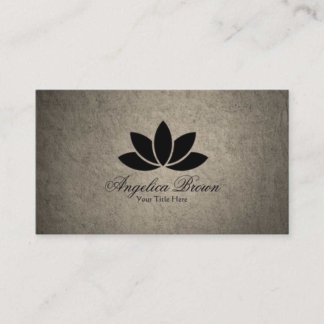 Black Lotus Flower Business Card | Zazzle