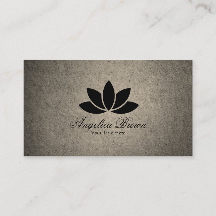 Black Lotus Flower Business Card | Zazzle