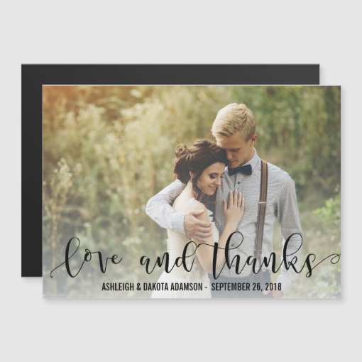 Black Love And Thanks Script | Personalized Photo | Zazzle