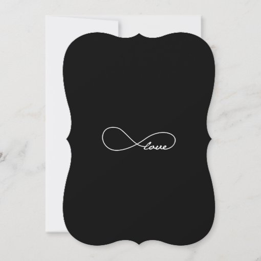 Black Love Infinity Wedding Invitations | Zazzle