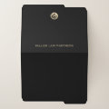 Black Luxury Logo File Folder | Zazzle
