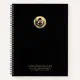 Black Luxury Logo Notebook | Zazzle