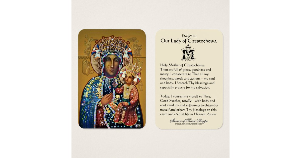 Black Madonna Virgin Mary Catholic Prayer | Zazzle