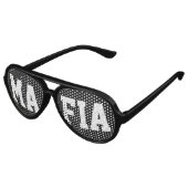 Black mafia costume party shades for gangster look | Zazzle