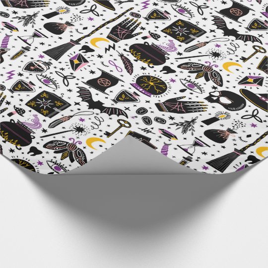 Black Magic Halloween Wrapping Paper | Zazzle.com