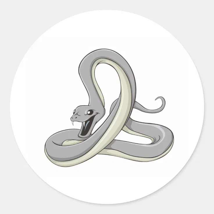 Black Mamba Classic Round Sticker | Zazzle