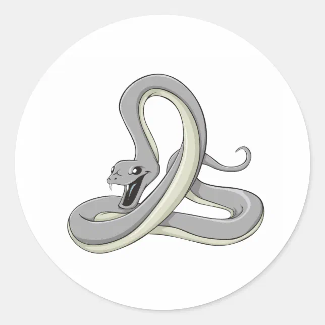 Black Mamba Classic Round Sticker | Zazzle