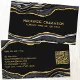 Black Marble Agate Geode Gold Glitter QR Code Business Card | Zazzle