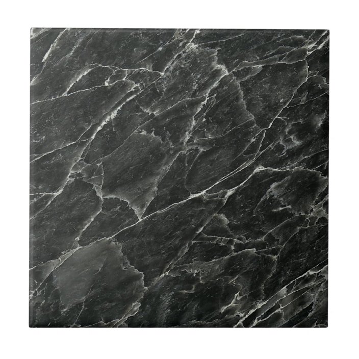 Black Marble Ceramic Tile | Zazzle.com