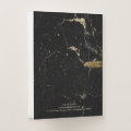 Black Marble Gold Glitter Pocket Folder | Zazzle
