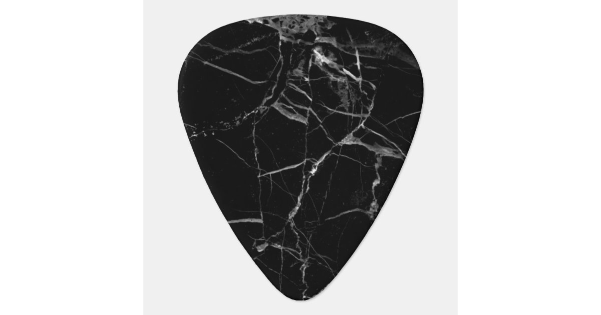 Black Marble Guitar Pick | Zazzle