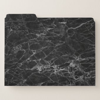 Black Marble & White Marble Modern Simple Elegant File Folder | Zazzle