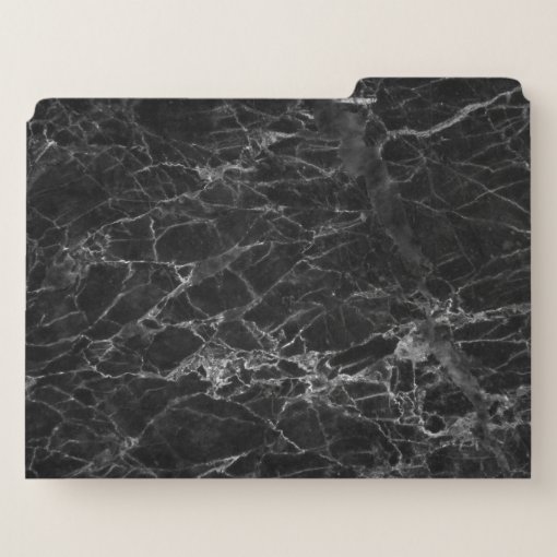 Black Marble & White Marble Modern Simple Elegant File Folder | Zazzle