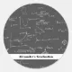Black Math Equations Formulas Graphics Graduation Classic Round Sticker ...