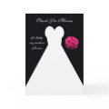 Black Matron of Honor Thank You Card — Gown | Zazzle